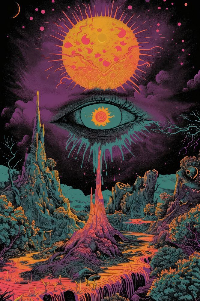 Cover book one eye art | Free Photo Illustration - rawpixel