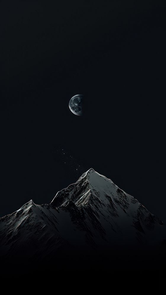 Mountain and moon astronomy outdoors | Premium Photo - rawpixel
