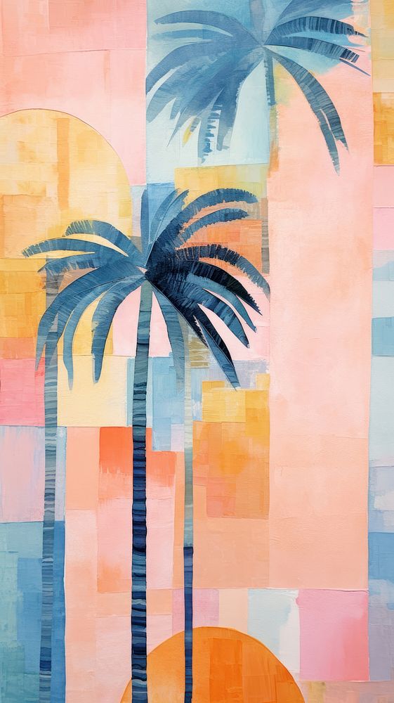 Coconut trees painting plant art. | Premium Photo Illustration - rawpixel