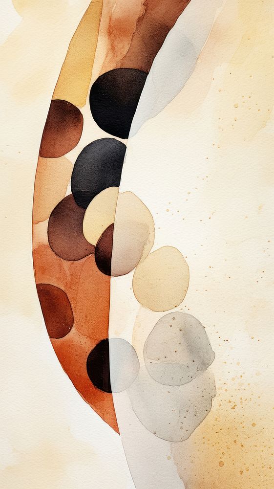Coffe bean abstract painting pattern. | Free Photo Illustration - rawpixel