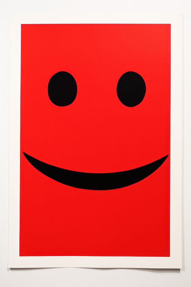 Silkscreen paper happy art red | Free Photo Illustration - rawpixel