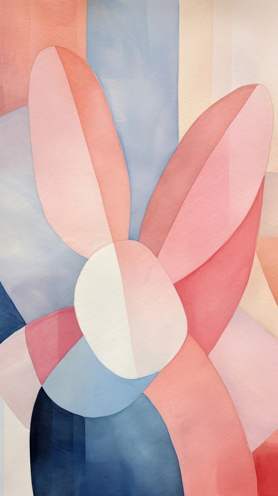 Bunny abstract shape painting art | Free Photo Illustration - rawpixel