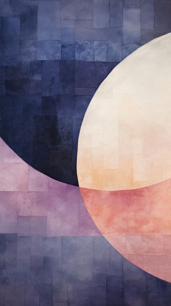 Full moon night abstract painting | Free Photo Illustration - rawpixel