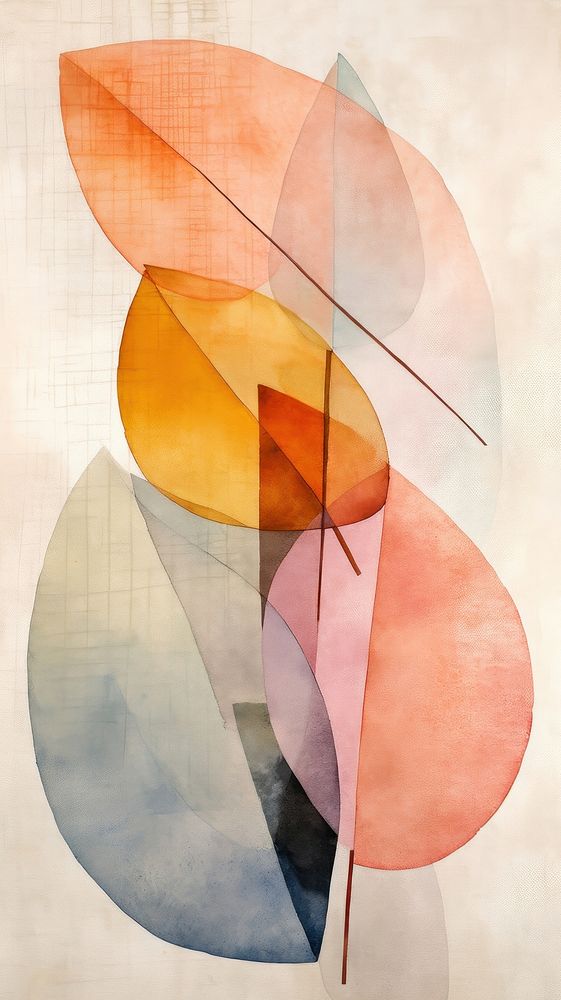 Fall leaves abstract painting art. | Free Photo Illustration - rawpixel