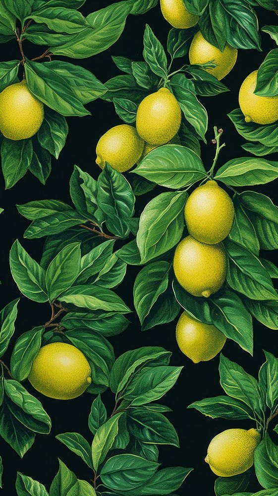 Beautiful lemons wallpaper fruit plant | Premium Photo Illustration ...