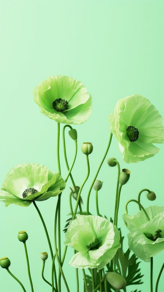 Poppy flowers green plant petal. | Premium Photo Illustration - rawpixel
