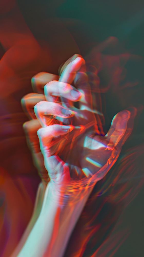 Anaglyph one fingers adult hand | Premium Photo - rawpixel