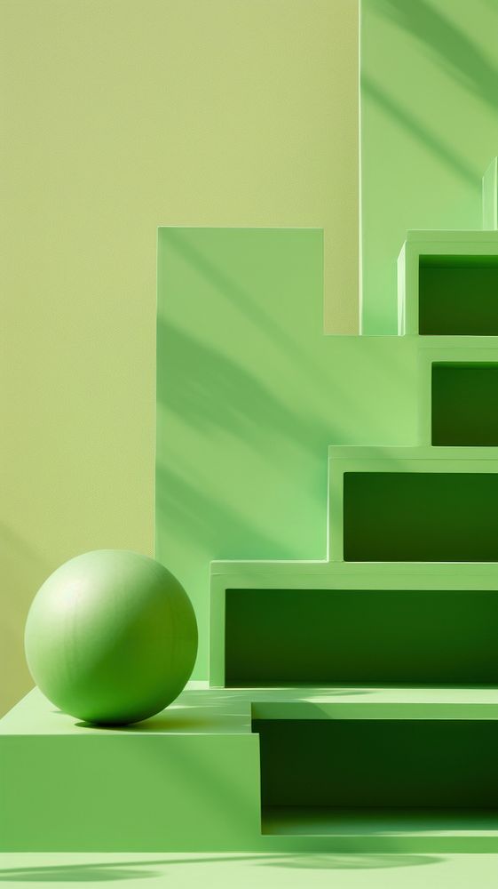 Green staircase architecture building | Free Photo - rawpixel