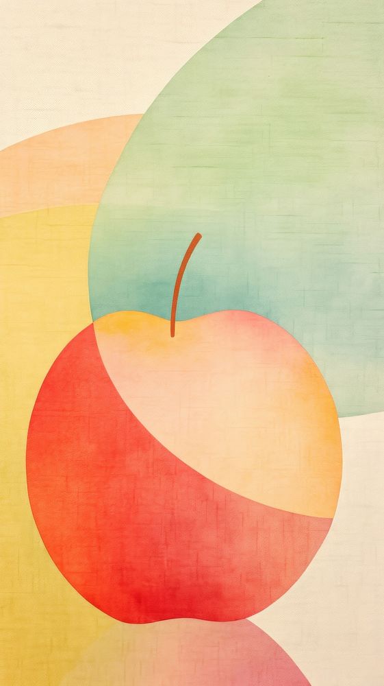 Apple abstract painting fruit. | Free Photo Illustration - rawpixel