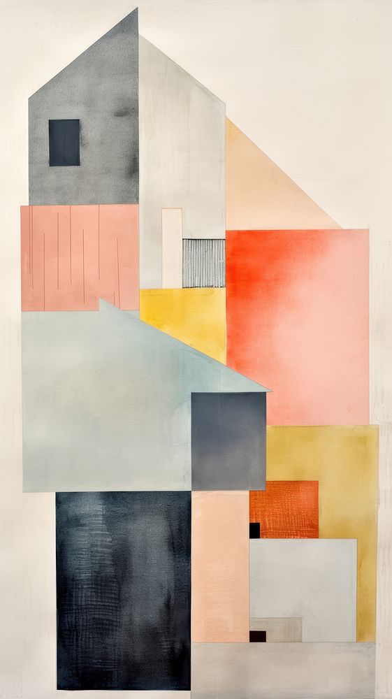 House abstract painting collage | Free Photo Illustration - rawpixel