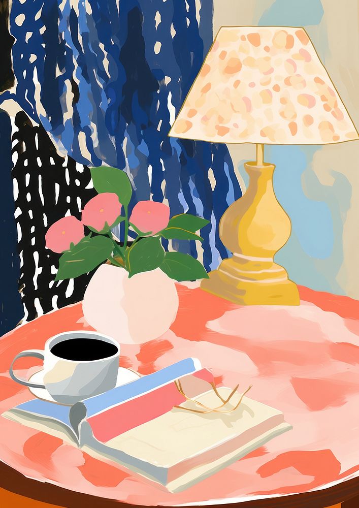 Lamp art painting table. | Premium Photo Illustration - rawpixel