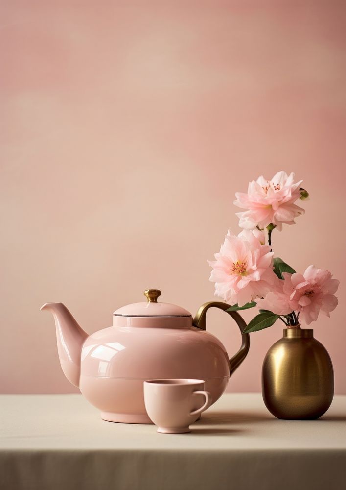 Teapot flower cup pottery. | Premium Photo - rawpixel