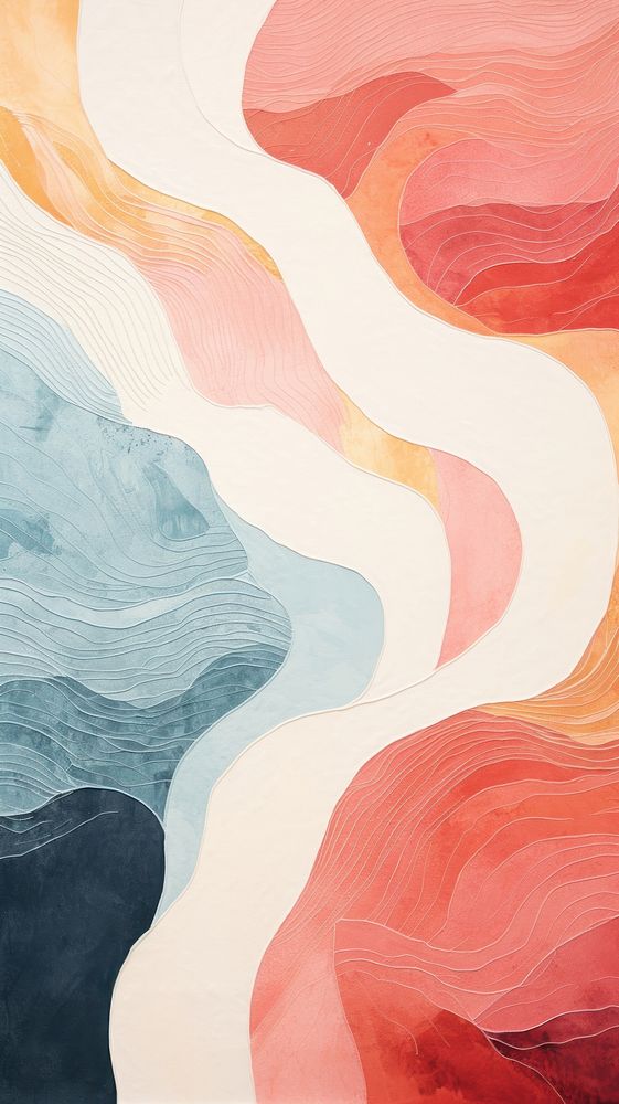 River abstract painting art. | Free Photo Illustration - rawpixel