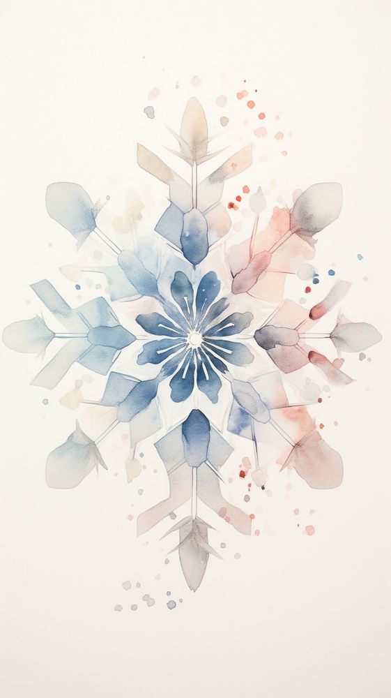 Snow flake abstract pattern shape. | Free Photo Illustration - rawpixel