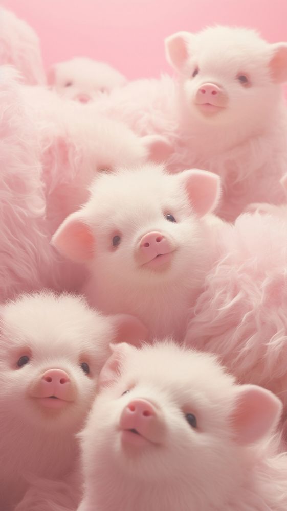 Fluffy pastel boar mammal animal | Free Photo Illustration - rawpixel