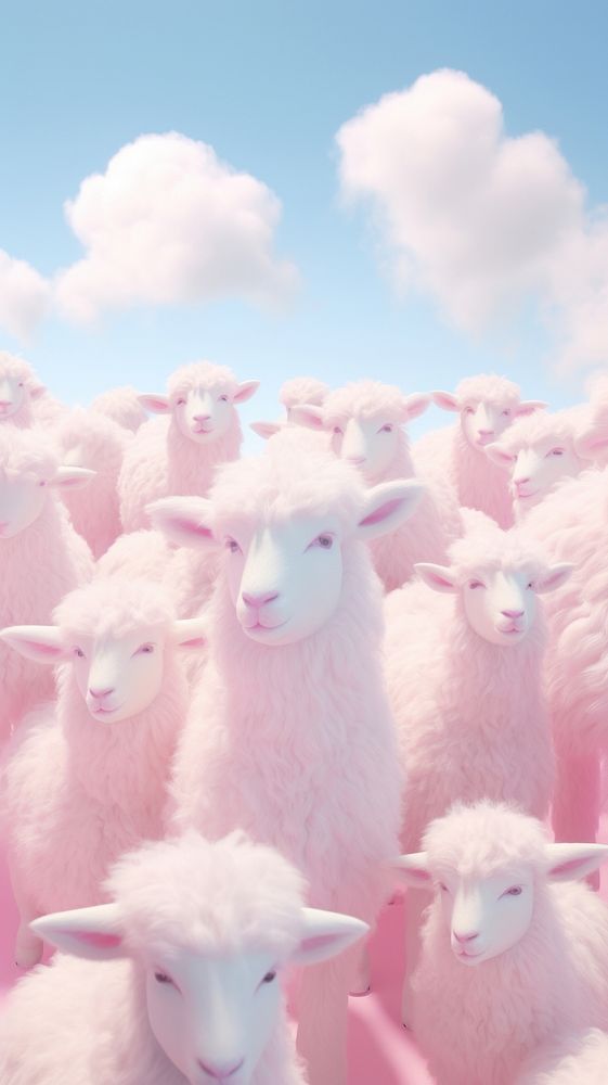 Fluffy pastel goat livestock outdoors | Free Photo Illustration - rawpixel