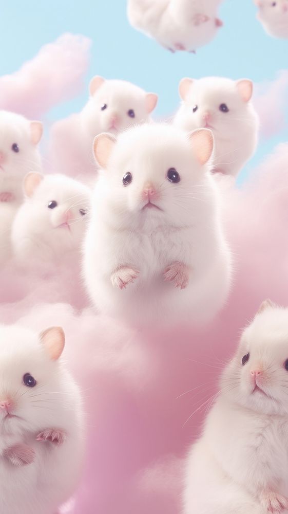 Fluffy pastel flying squirrel hamster | Free Photo Illustration - rawpixel
