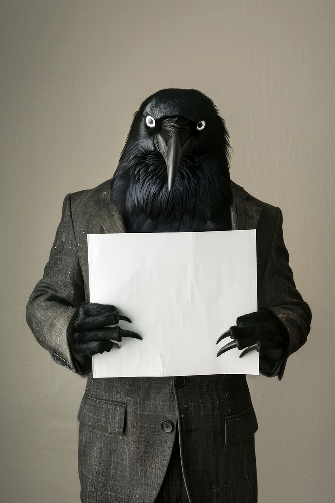 Crow wearing casual attireand animal | Free Photo - rawpixel