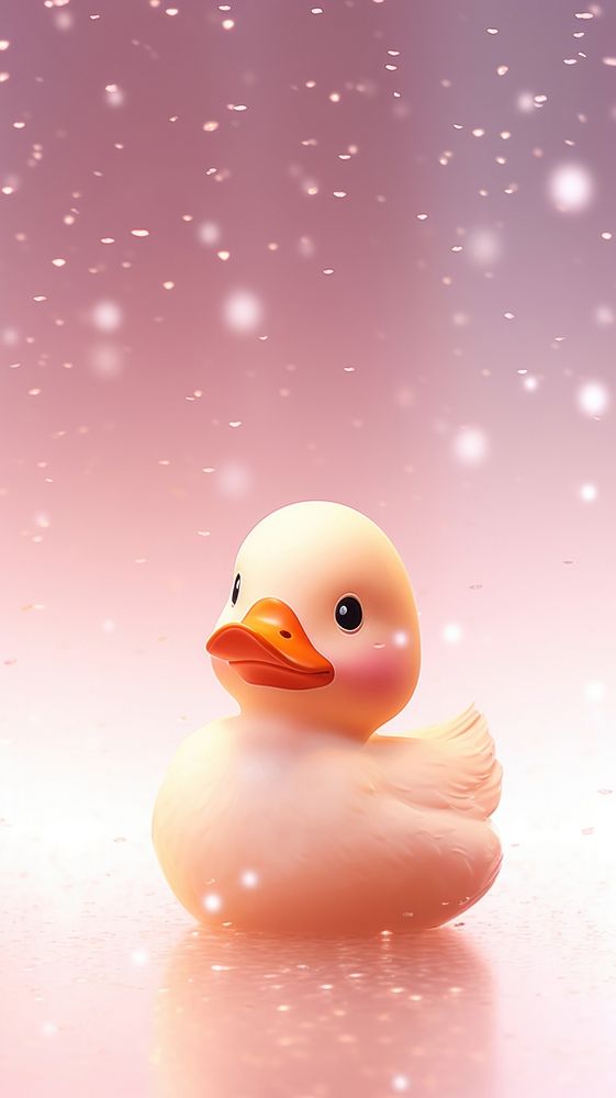 Cute duck dreamy wallpaper animal | Free Photo Illustration - rawpixel
