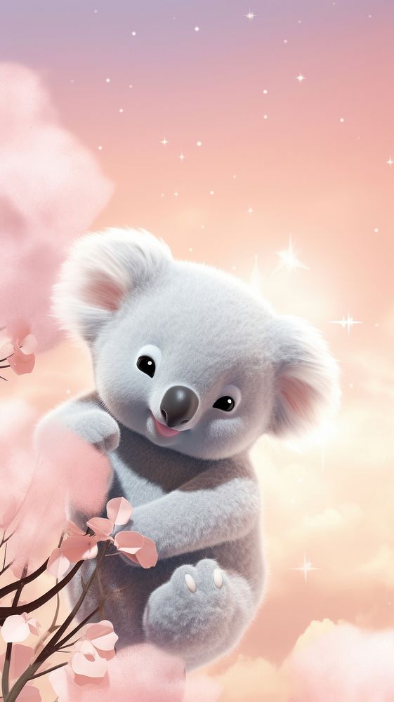 Cute Koala dreamy wallpaper koala | Premium Photo Illustration - rawpixel