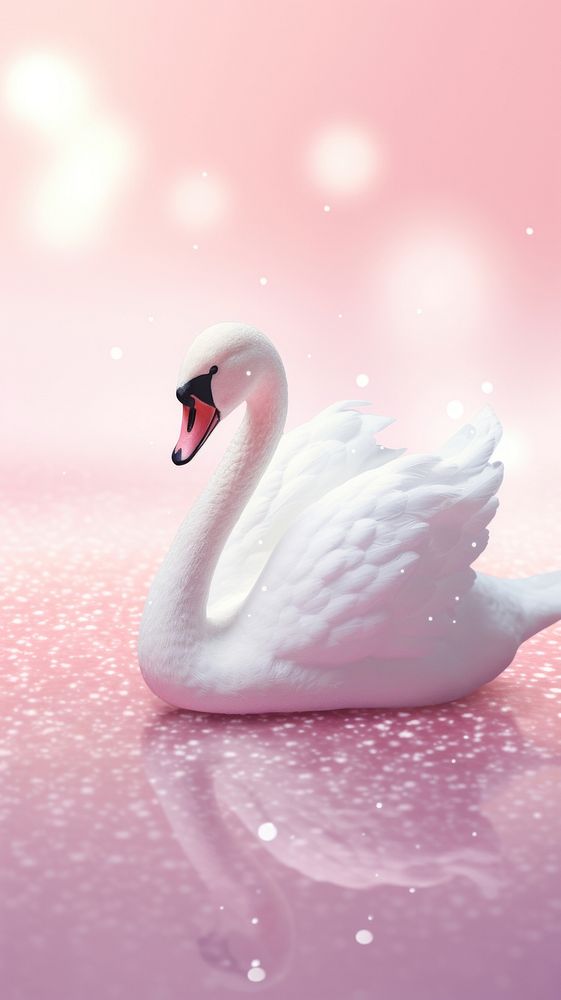 Cute Swan dreamy wallpaper animal | Premium Photo Illustration - rawpixel