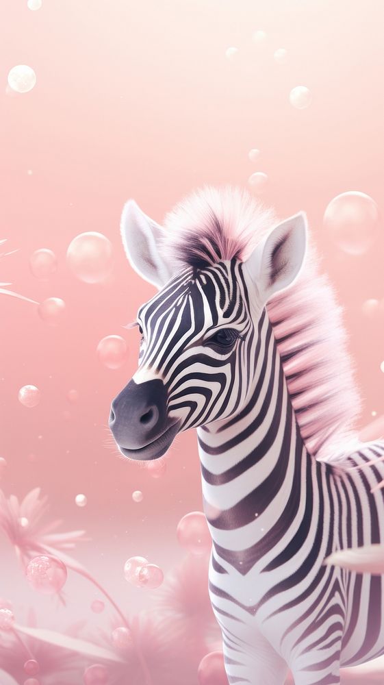 Cute Zebra dreamy wallpaper animal | Premium Photo Illustration - rawpixel