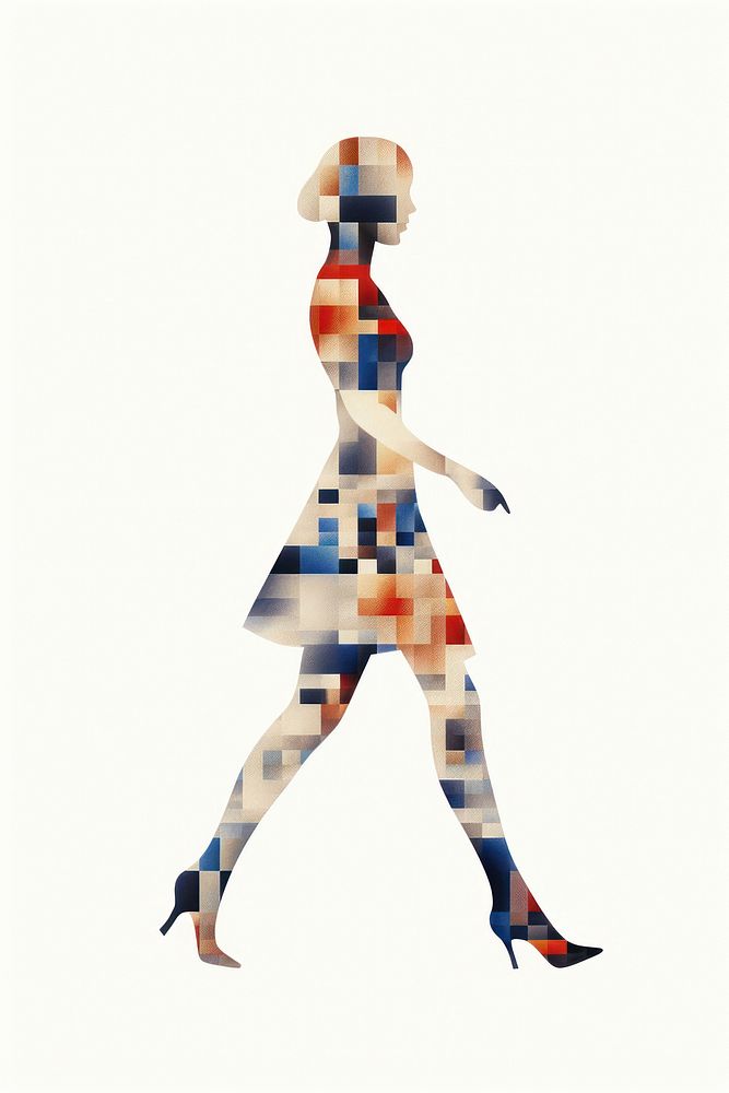 Woman walking pattern adult art. | Free Photo Illustration - rawpixel