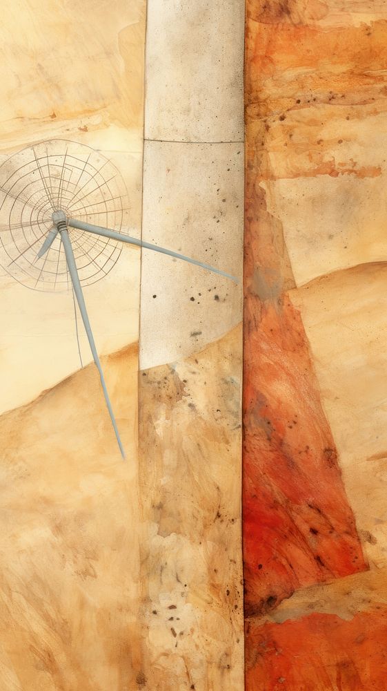 Wind turbine pollution abstract sundial | Free Photo Illustration ...