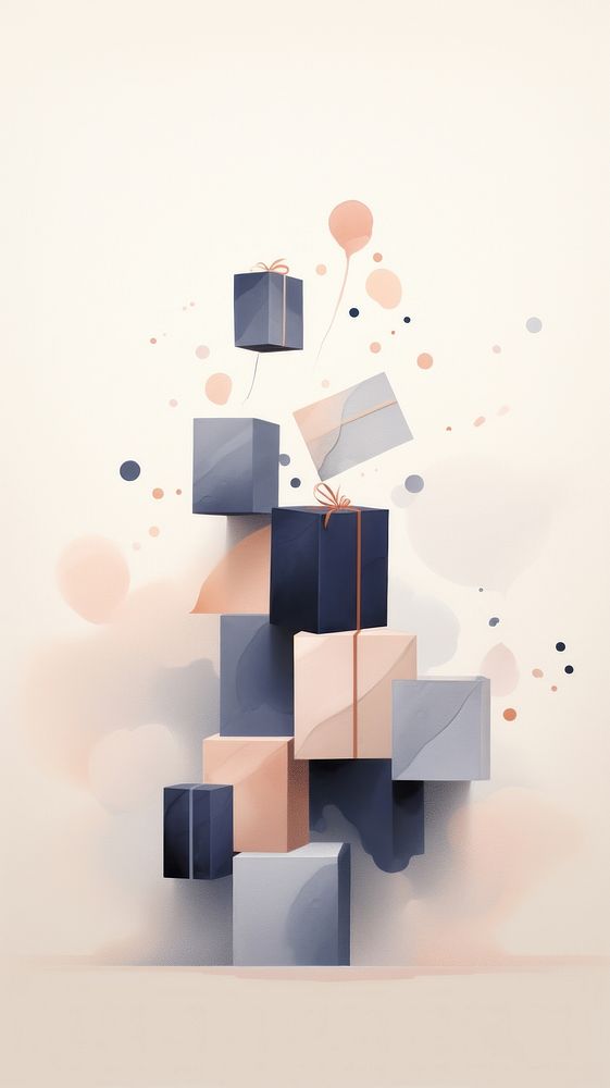 Gift box abstract art architecture. | Free Photo Illustration - rawpixel