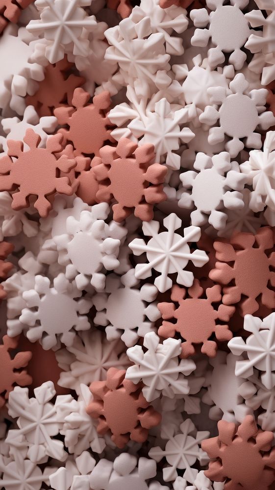 Mini snowflakes shape confectionery arrangement. | Free Photo ...
