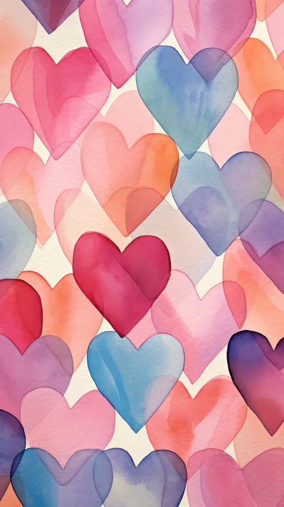 Pastel heart pattern abstract shape | Free Photo Illustration - rawpixel