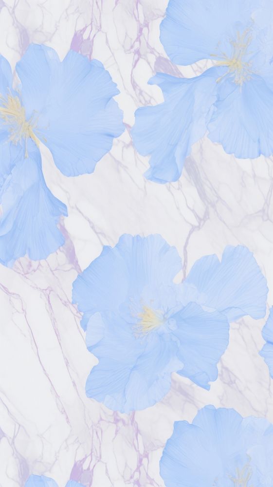 Blue flower marble wallpaper backgrounds | Free Photo Illustration ...