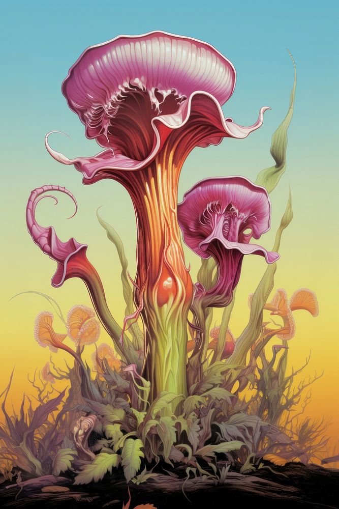 Angry Carnivorous plant flower art | Premium Photo Illustration - rawpixel