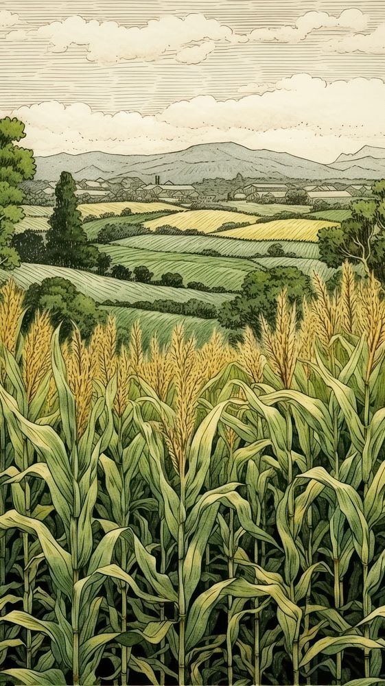 Traditional japanese corn field agriculture | Premium Photo ...