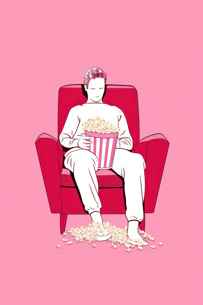 Popcorn chair furniture armchair. | Free Photo Illustration - rawpixel