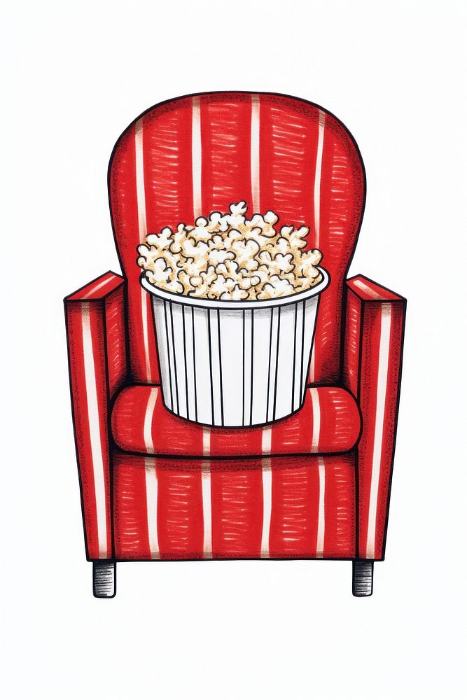 Popcorn chair furniture armchair. | Free Photo Illustration - rawpixel