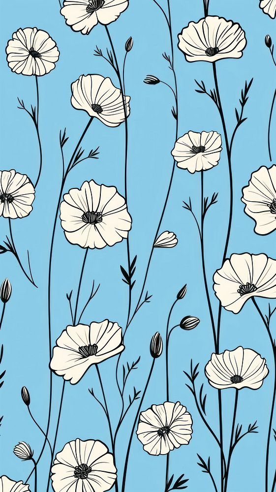 Wildflower backgrounds wallpaper pattern. | Premium Photo Illustration ...