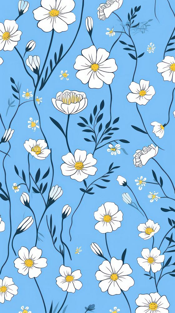 Wildflower backgrounds wallpaper pattern. | Premium Photo Illustration ...