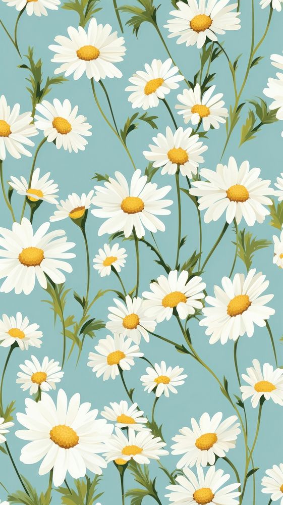 Daisy summer wallpaper pattern flower | Premium Photo Illustration ...