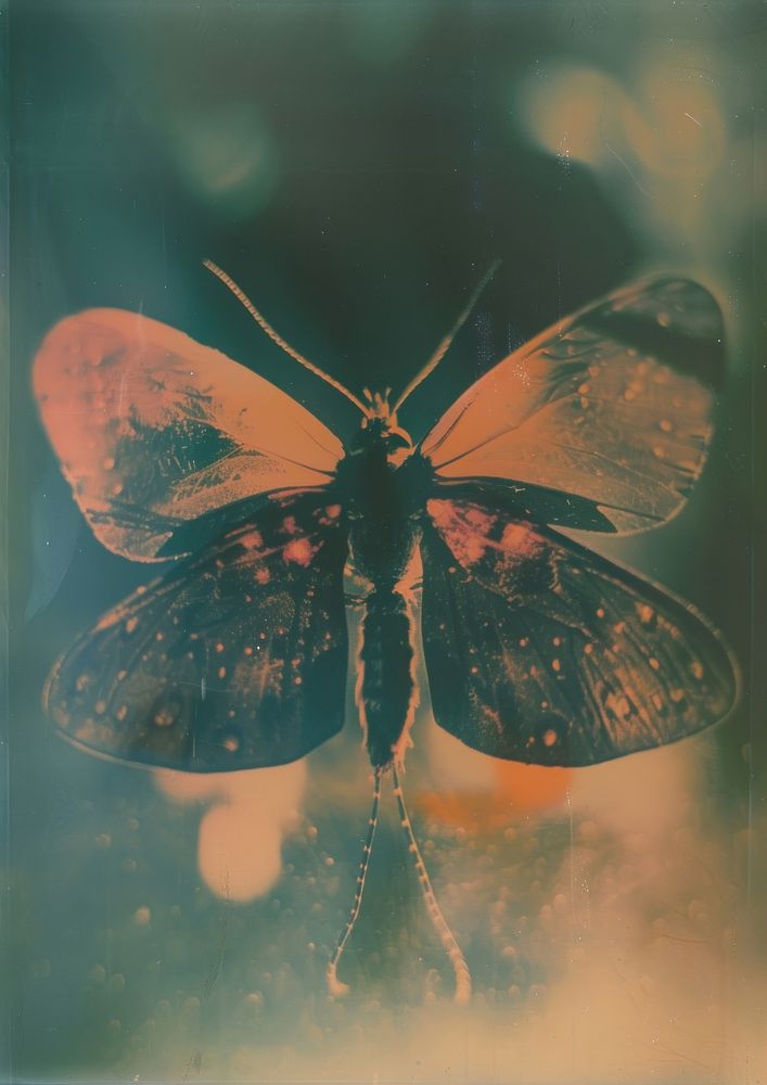 polaroid photo insect butterfly animal | Premium Photo - rawpixel