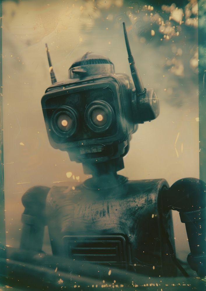 polaroid photo robot representation technology | Free Photo - rawpixel