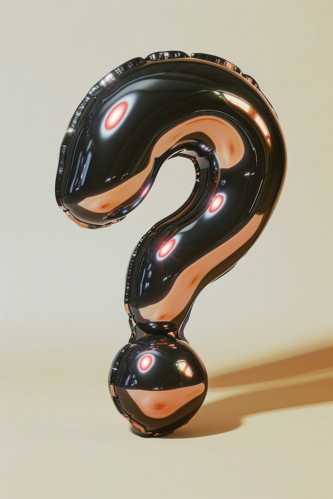 Shiny question number symbol black. | Free Photo Illustration - rawpixel