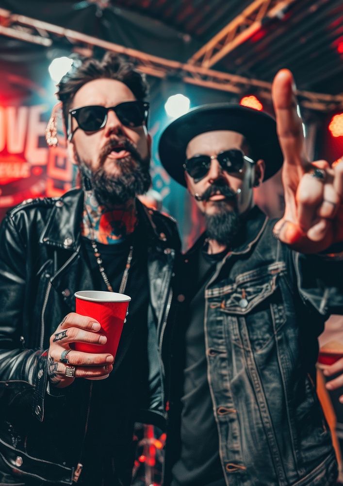 Two cool men holding red | Free Photo - rawpixel
