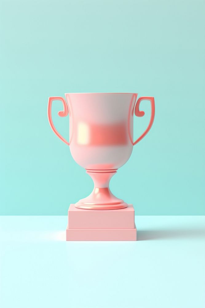 Cute trophy cup achievement refreshment. | Premium Photo Illustration ...