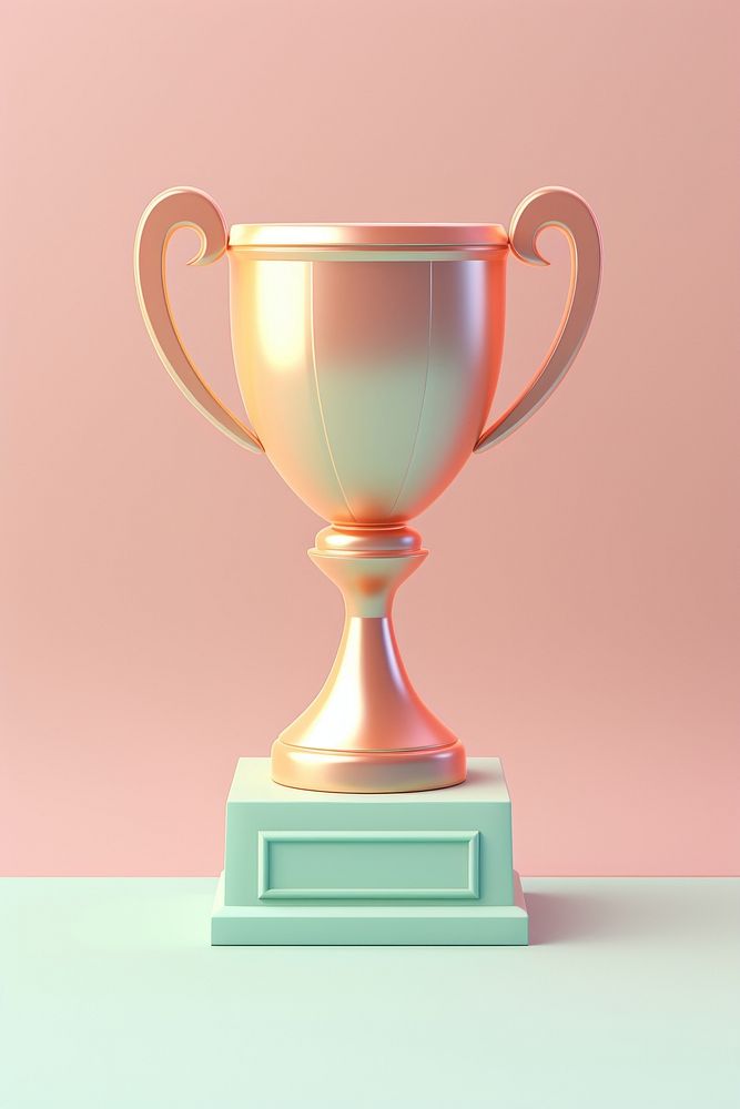 Cute trophy achievement refreshment investment. | Premium Photo ...