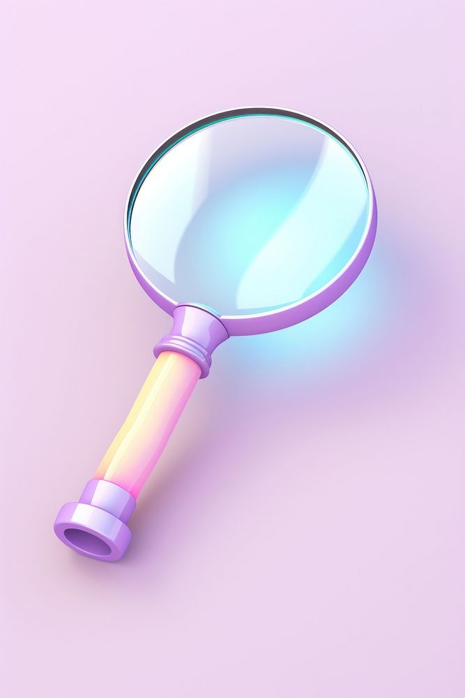 Magnifying glass reflection circle purple. | Free Photo Illustration ...