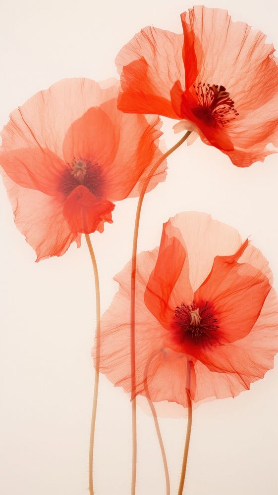 Real pressed poppy flowers plant | Premium Photo - rawpixel
