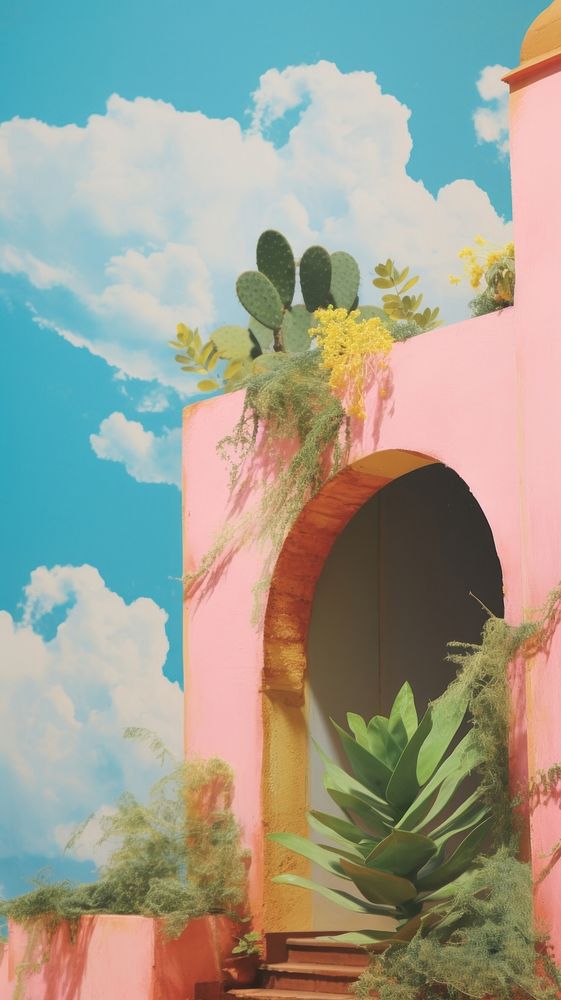 Latin building architecture outdoors hacienda. | Premium Photo ...