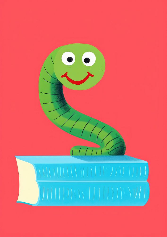 Bookworm worm animal caterpillar publication. | Premium Photo ...