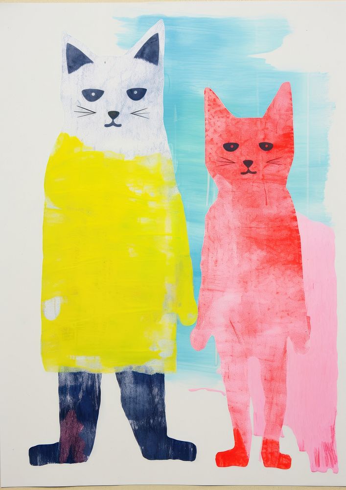 Simple abstract character art painting | Premium Photo Illustration ...